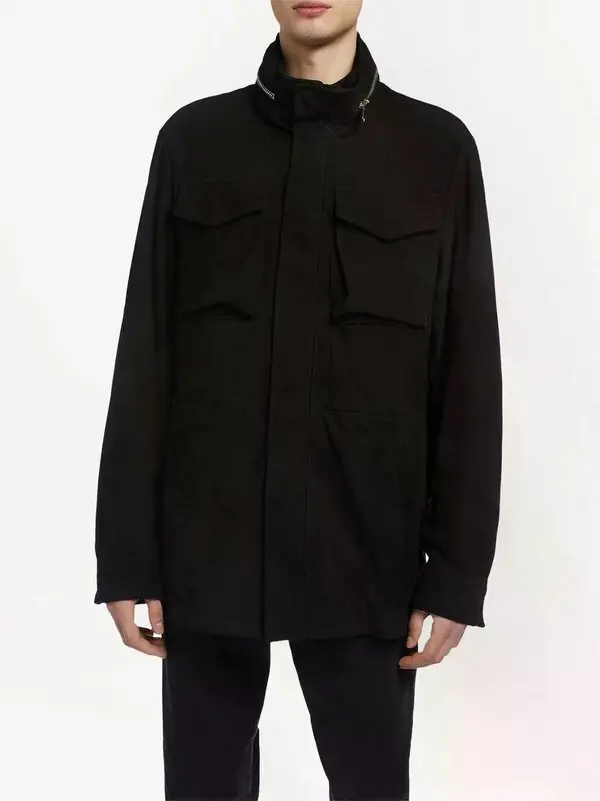 GIUSEPPE ZANOTTI Suede Hooded Jacket