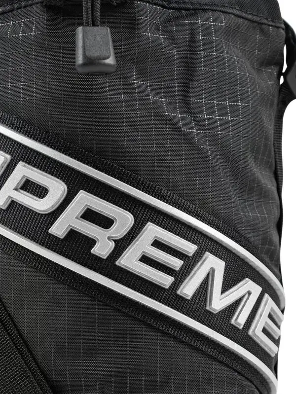 Supreme Small Cinch Pouch With Adjustable Shoulder Strap - Black