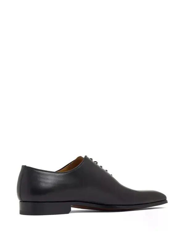 Magnanni Almond-toe Leather Oxford Shoes - Black