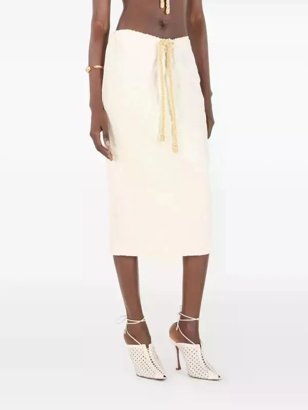 Roberto Cavalli Cotton Pencil Skirt - Neutrals