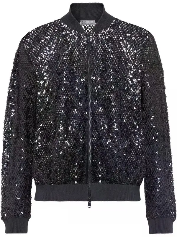 Brunello Cucinelli Sequinned Jacket - Blue