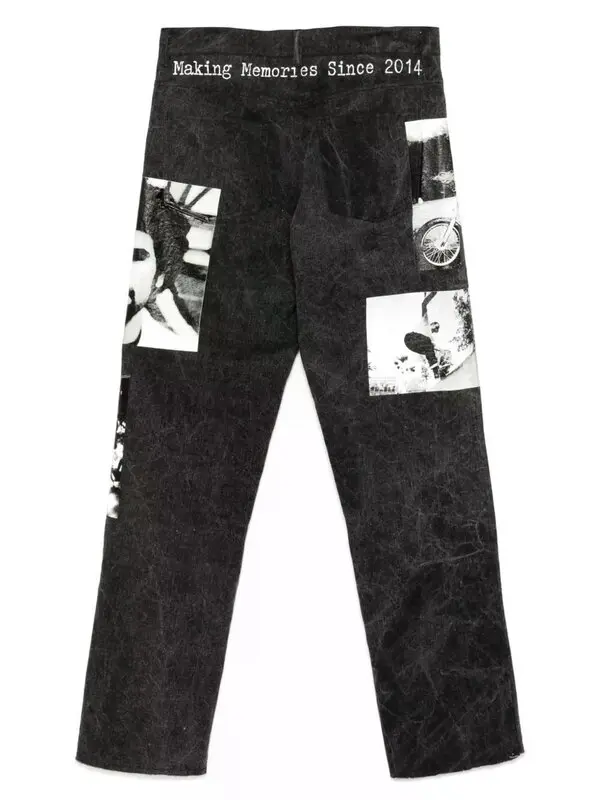 HACULLA. Patchwork Denim Trousers - Grey
