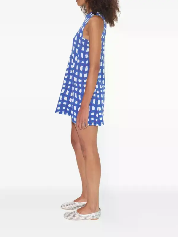 SIMONMILLER Zana Checked Intarsia Knit Mini Dress