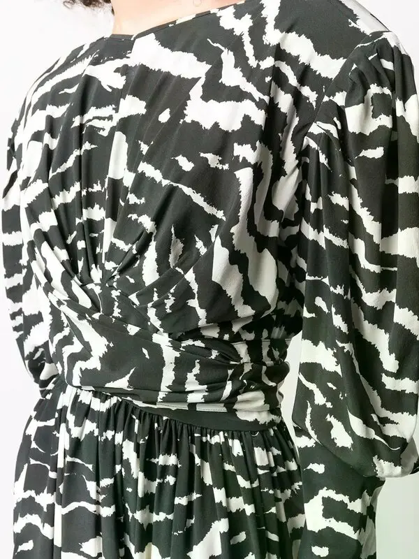 Isabel Marant Étoile Filao Zebra-print Twisted-waist Dress