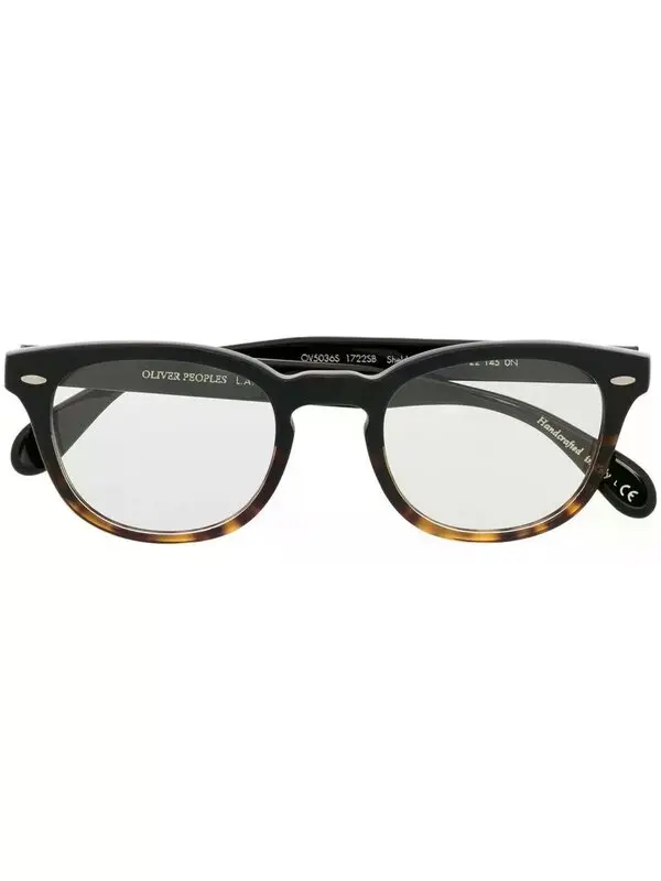 Oliver Spencer Round Frame Eyeglasses - Black