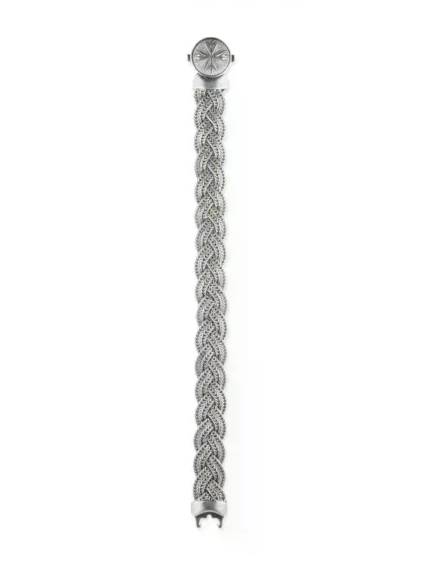Emanuele Bicocchi Large Diamond-cut Flat Braided Bracelet