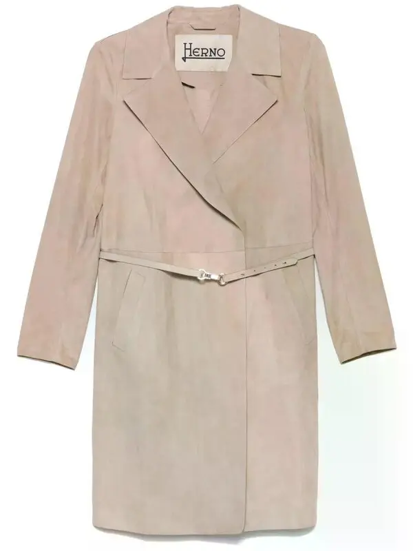 Herno Suede Belted Coat