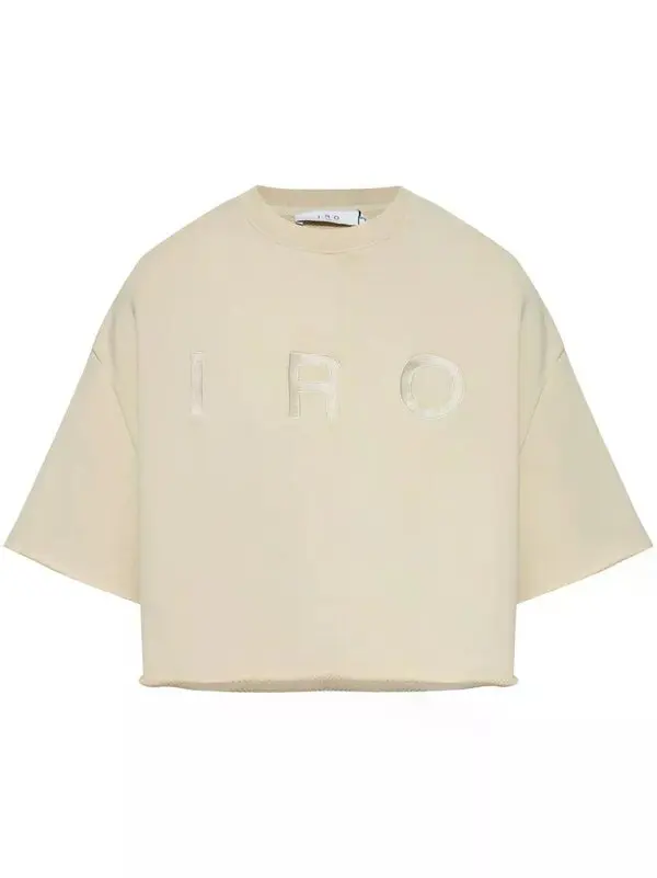 IRO PARIS Linda Logo-print T-shirt - Neutrals
