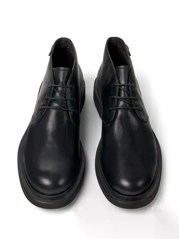 Camper Norman Lace-up Leather Boots - Black