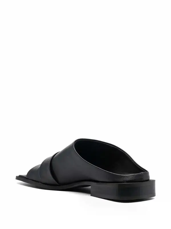 GMBH Faux-leather Logo Plaque Sandals