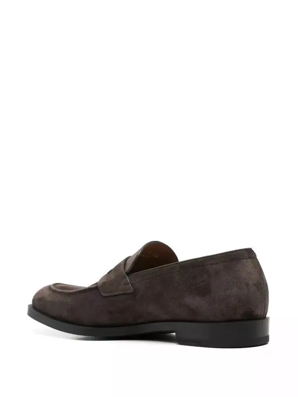 Zegna Suede Penny Slot Loafers