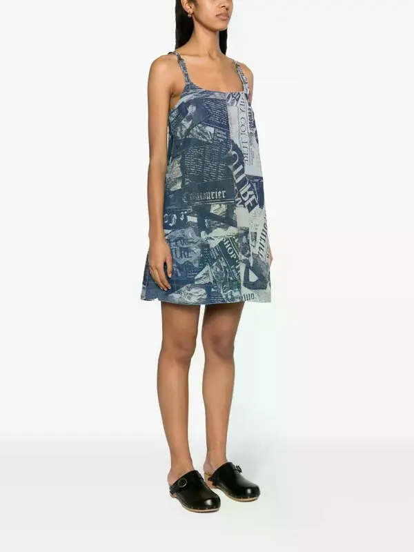 Versace Magazine Denim Minidress