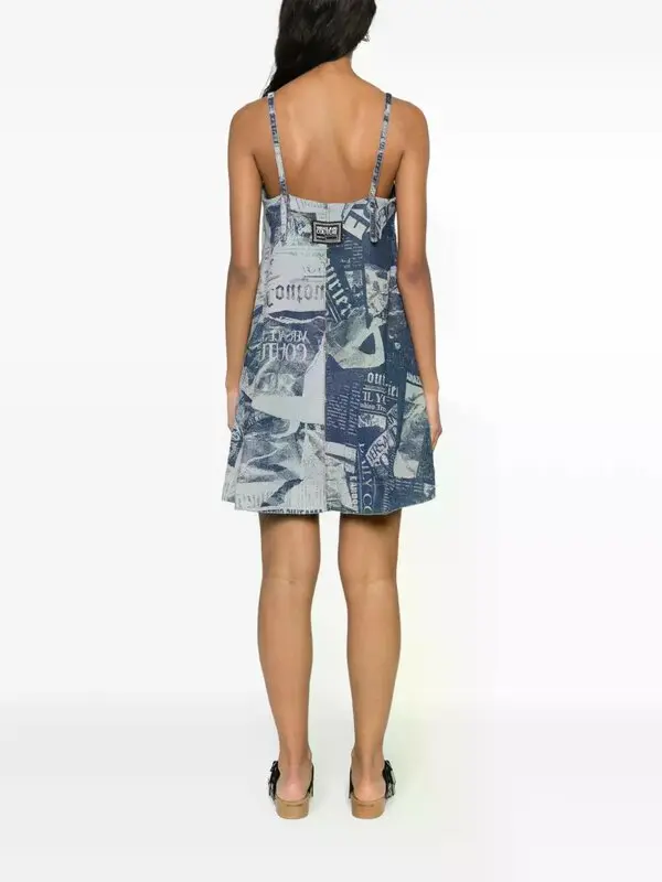 Versace Magazine Denim Minidress