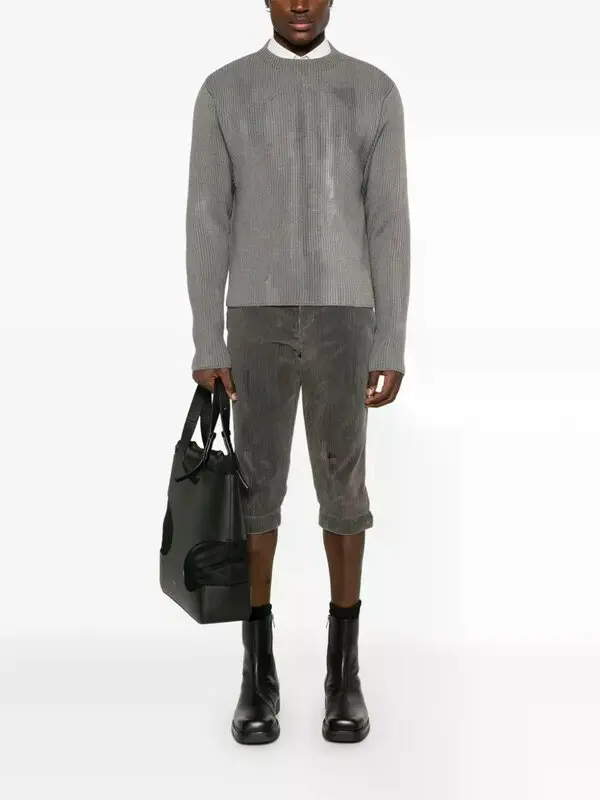 RIER Corduroy Tapered Leg Knee-length Shorts