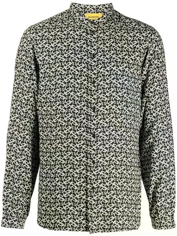 Dundas Monogram Button-up Shirt