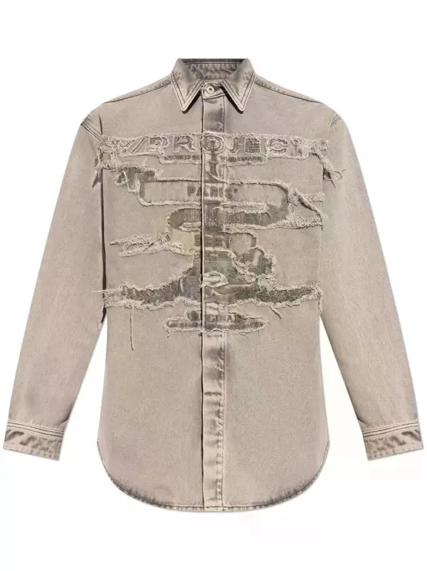 Y/project Frayed Denim Shirt