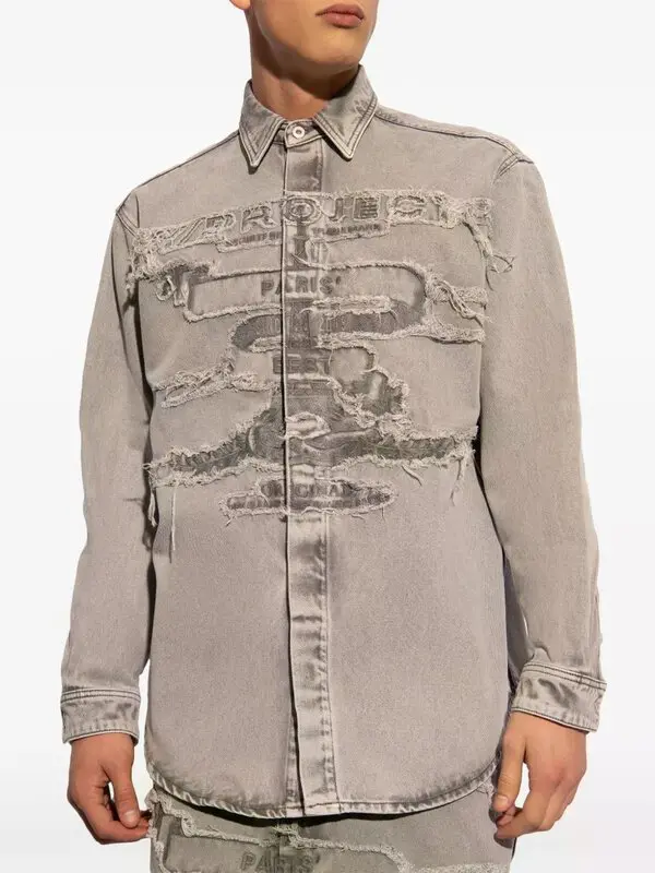 Y/project Frayed Denim Shirt