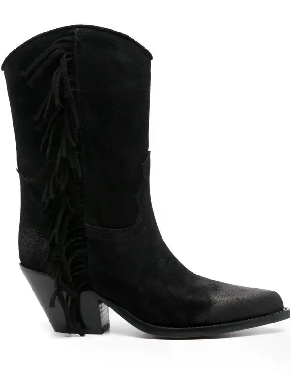 SONORA 65mm Suede Ankle Boots - Black