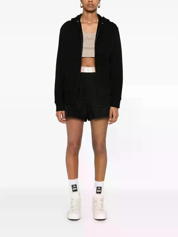 Play Comme Des Garcon Zip-up Hoodie With Heart Patch - Black