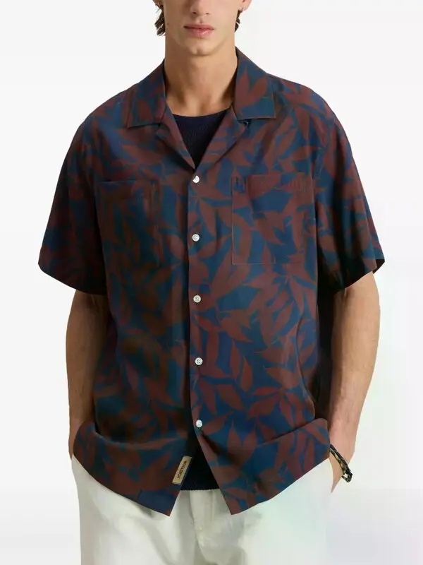 Woolrich Leaf-print Short-sleeve Shirt