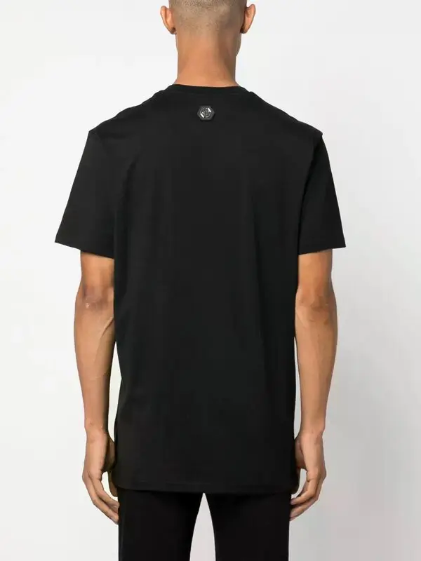 Philipp Plein Logo-patch Round-neck T-shirt - Black