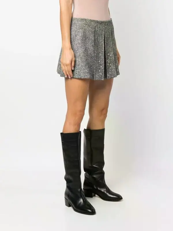 DURAZZI MILANO Rivet Detail Pleated Mini Skirt