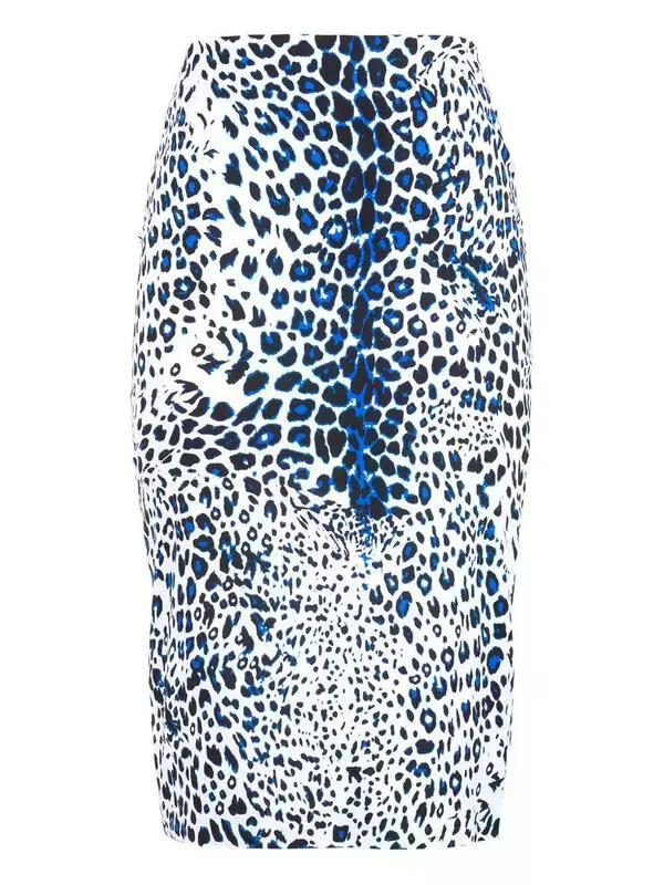 Samantha Sung Leopard Print Midi Skirt