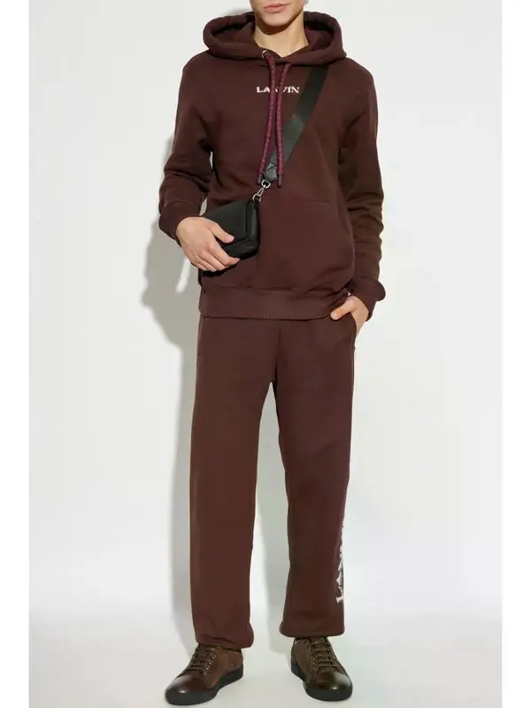 LANVIN Logo-embroidered Hoodie