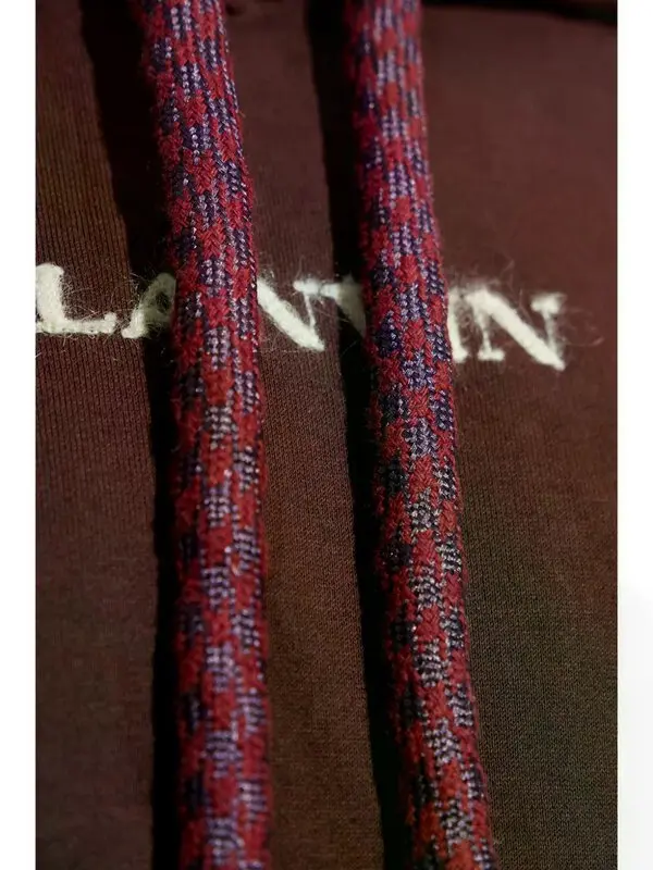 LANVIN Logo-embroidered Hoodie
