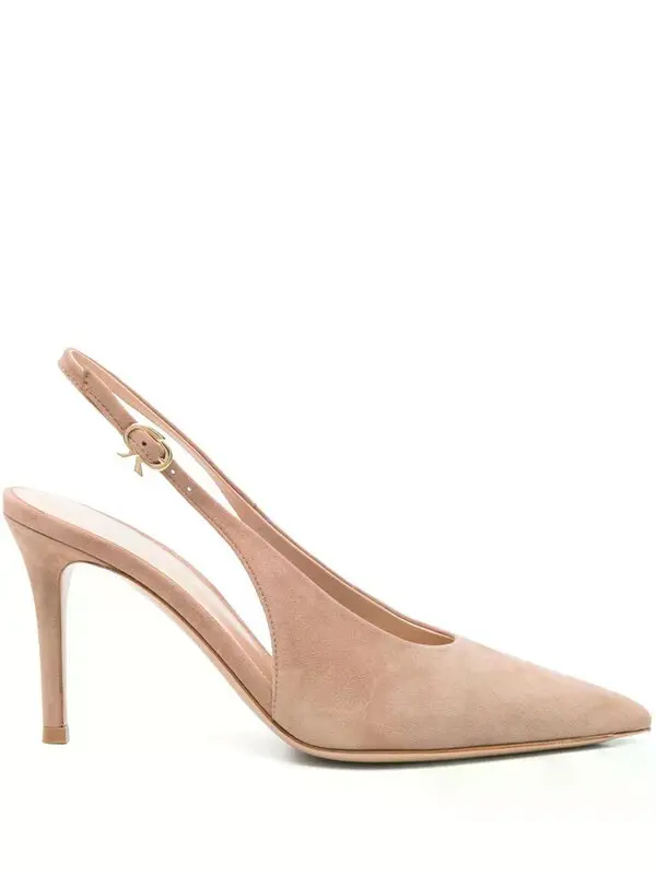GIANVITO ROSSI 80mm Robbie Slingback Pumps - Neutrals