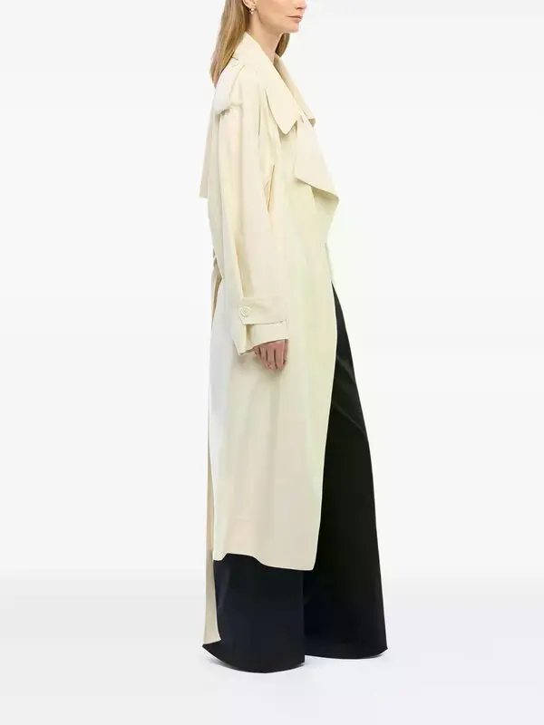 Another Tomorrow Belted Trench Coat