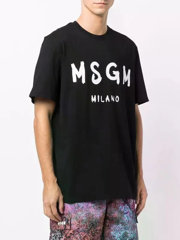 MSGM Milano Logo T-shirt - Black