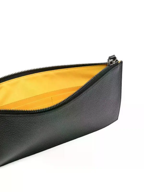 DOUCAL'S Grained Leather Wallet - Black