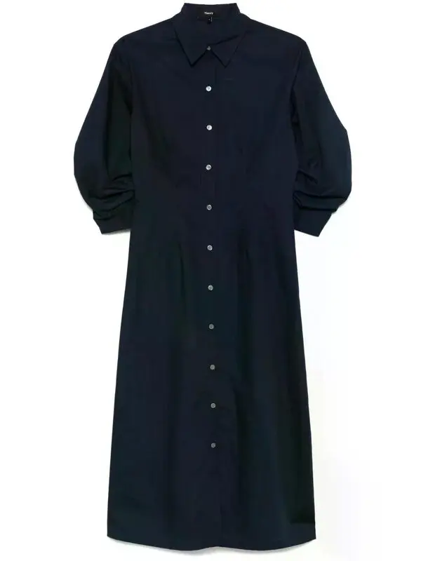 Theory Ruched Detail Midi Dress