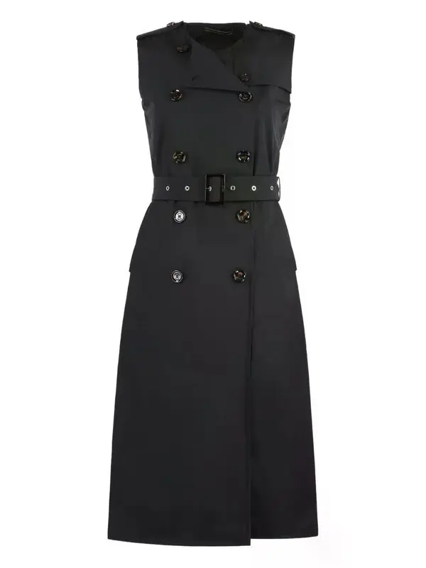 MOORER Aurelia Trench Coat - Black