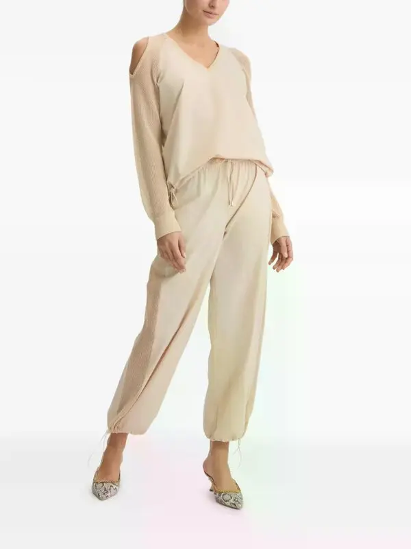 Liu Jo Cut-out Sweatshirt With Embroidered Logo And Mesh Panelling