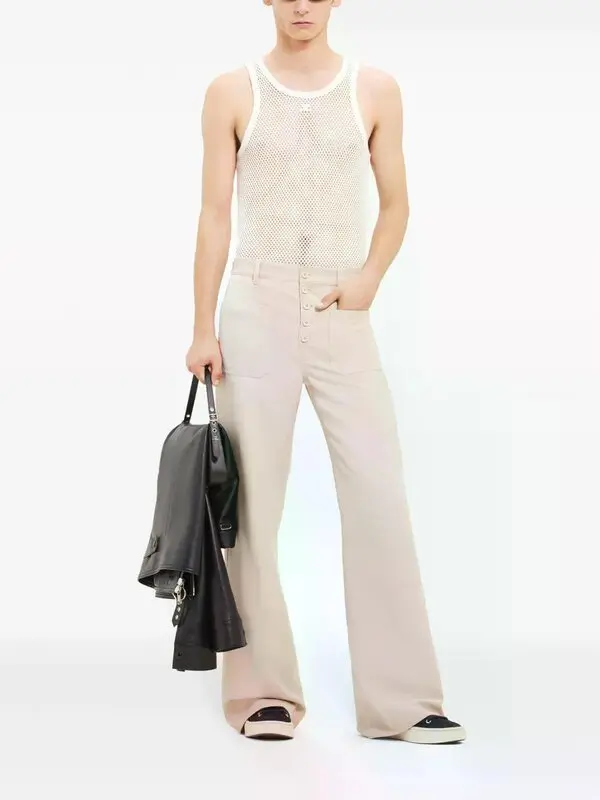 COURREGES Button-front Wide-leg Trousers