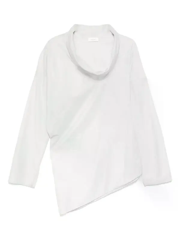 RUOHAN Asymmetric Long Sleeve Top - Blue