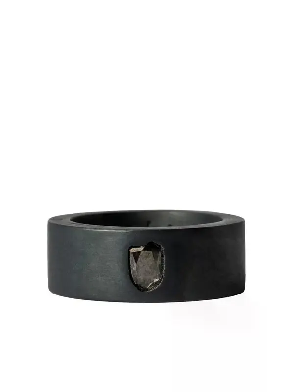 PARTS OF FOUR Sistema Ring In Oxidised Sterling Silver
