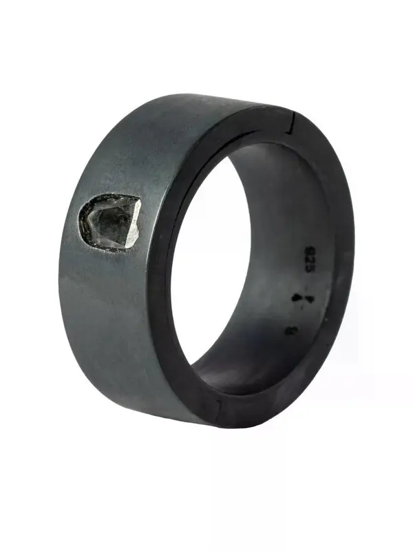 PARTS OF FOUR Sistema Ring In Oxidised Sterling Silver