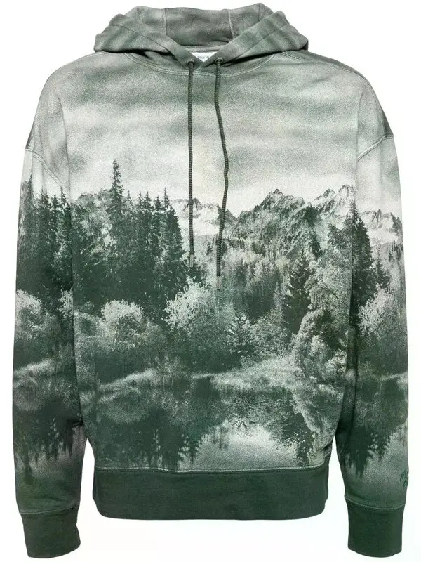 Maison Kitsuné Landscape Hoodie - Green
