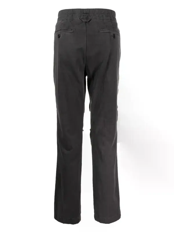 JAMES PERSE Dark Stretch-cotton Drawstring Trousers - Grey