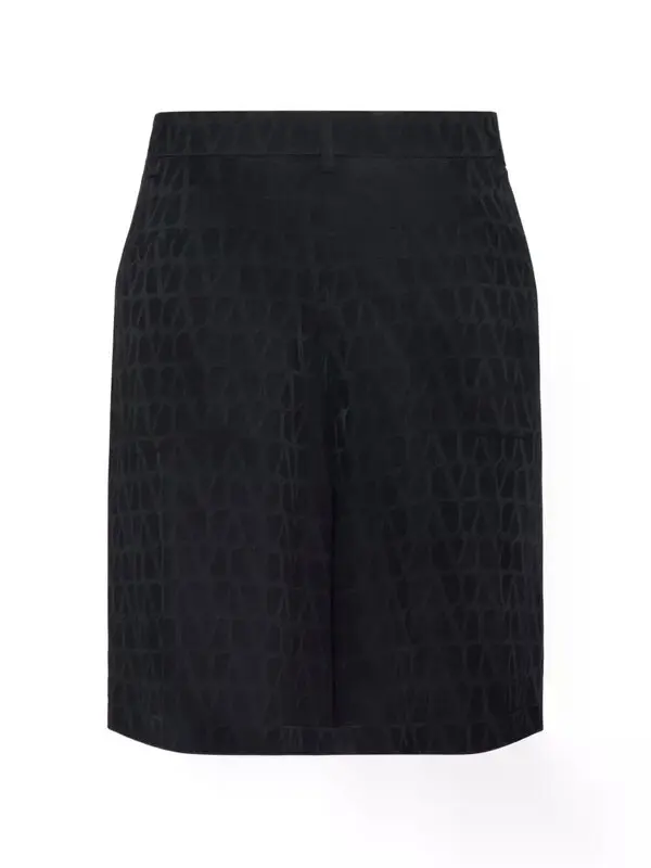 Valentino Garavani Toile Iconograph Silk Bermuda Shorts