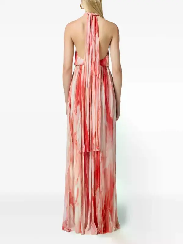 Elisabetta Franchi Abstract Print Maxi Dress