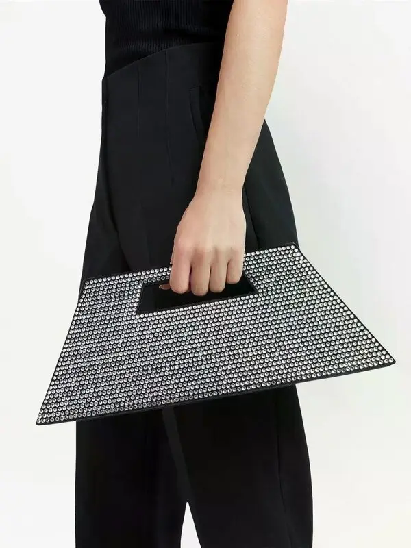 GIUSEPPE ZANOTTI Meloee Rhinestone Clutch - Silver