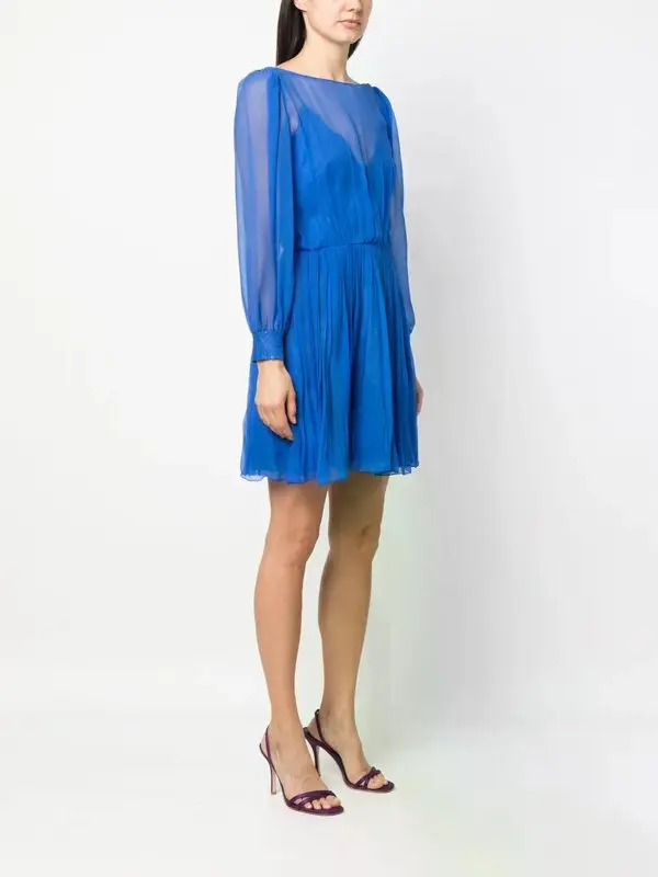 Alberta Ferretti Layered Silk Mini Dress