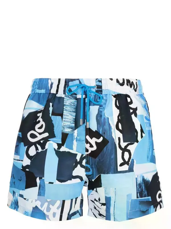 Paul Smith Logo-print Swim Shorts - Blue