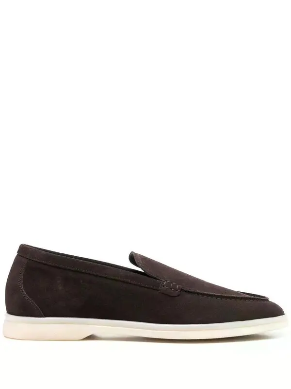 SCAROSSO Ludovica Suede Loafers - Brown