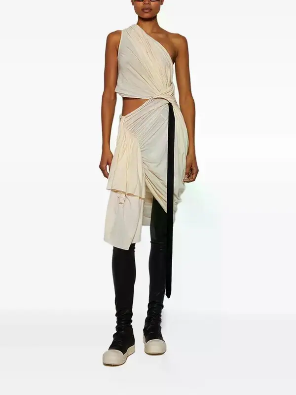 Rick Owens Asymmetric Draped Dress - Neutrals