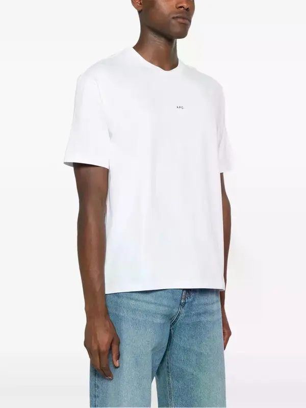 A.p.c. Logo Print Cotton T-shirt - White